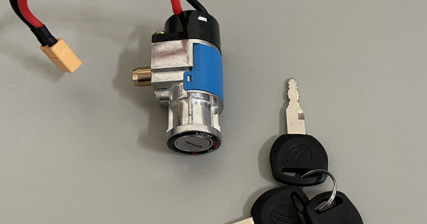 souyme Electric Bicycle Key Switch Battery Lock Silver Fish Type On Off ...