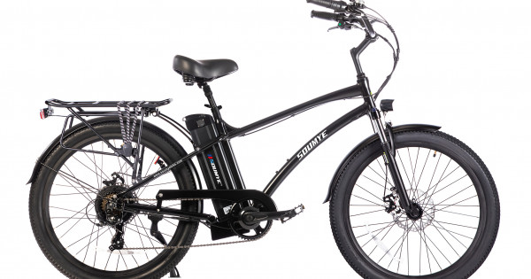 Soumye 48V500W13Ah 26" Step-Over Beach Cruiser Electric Bicycle