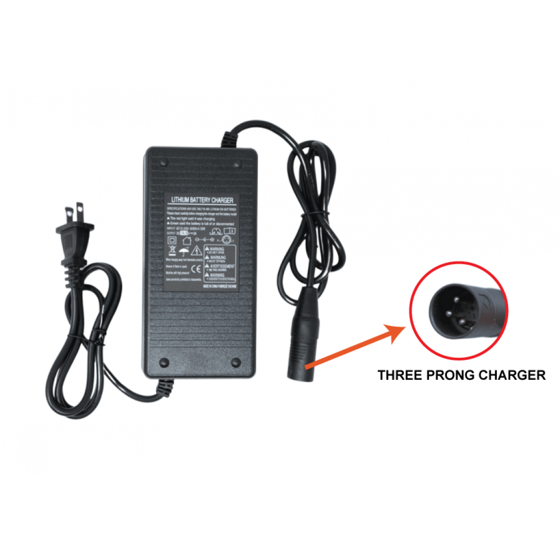 36V/2A 3 Pins Charger for Lithium Battery